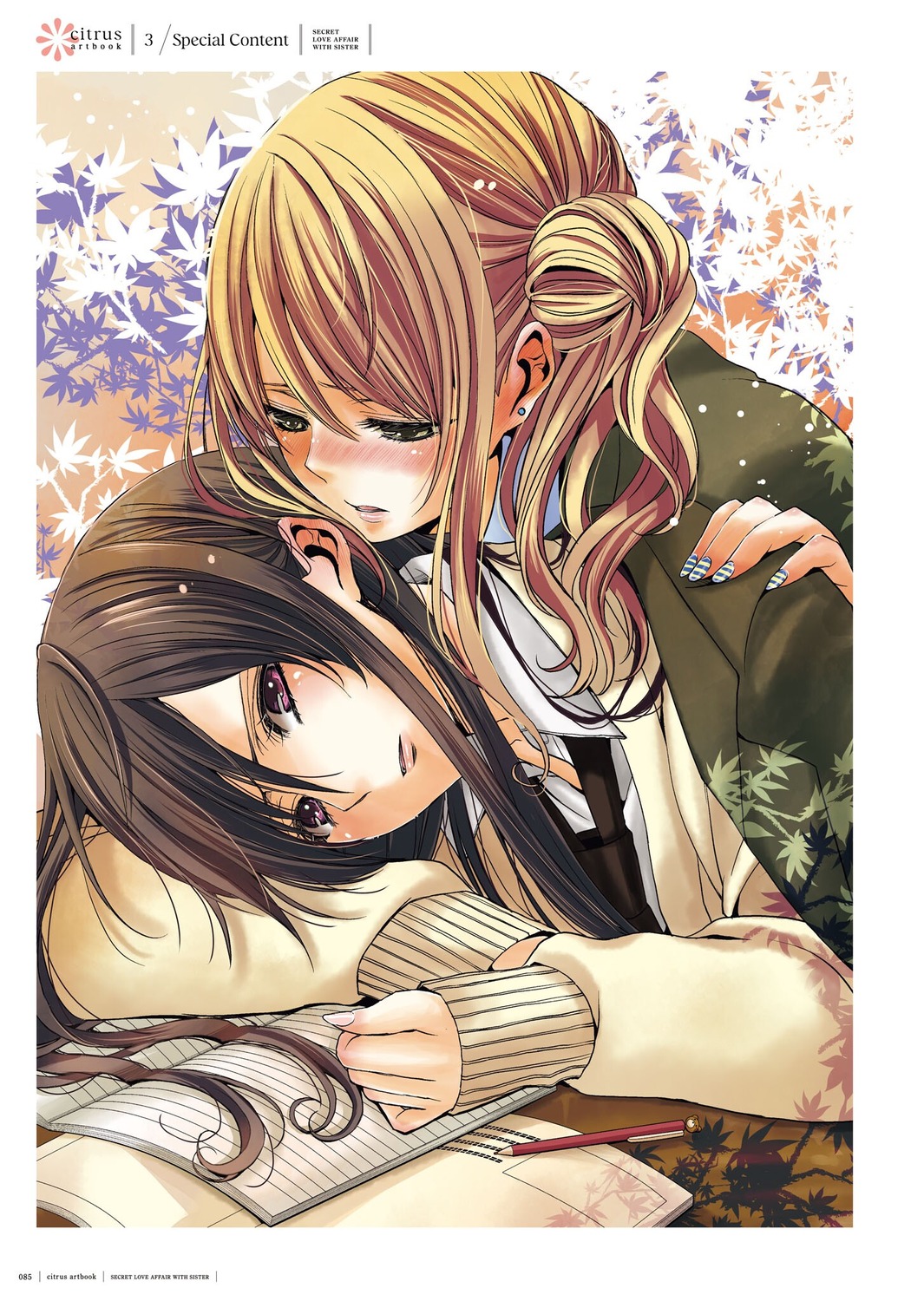 saburouta citrus (manga) aihara mei aihara yuzu (citrus) seifuku sweater yuri | #1038348 | yande.re